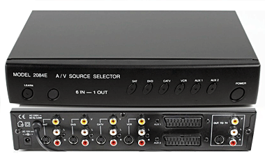 COMMUTATEUR PERITEL 5x1, HUB PERITEL, REPARTITEUR PERITEL 1x 2 ...